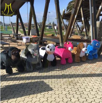 China Hansel animal motorized ride large plush ride toy on wheels animal drive toy amusement rides equipment for sale