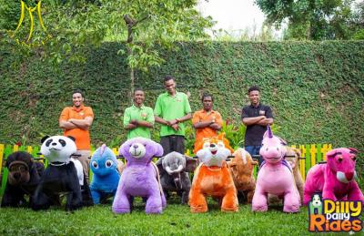 China Hansel  motorized adult size animal ride rechargeable battery operated ride on bear for sale