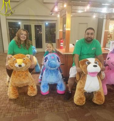 China Hansel kids battery powered animal bikes carousel rides for sale zippy animal scooter rides unicorn motorized ride on for sale