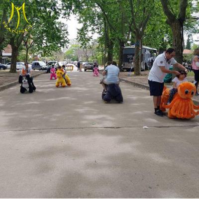 China Hansel high quality coin operated indoor kids amusement rides electric plush motorized animals in mall for sale