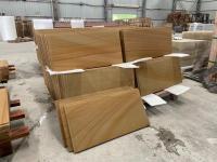 China 3cm Wood Veins Natural Sandstone Tiles for sale