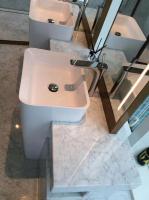 China 1.8cm Natural Italy Carrara White Marble Tiles Honed Marble Subway Tile for sale