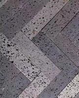 China 2cm Natural Black Lava Stone Floor Tiles 300*600mm Customizable for sale