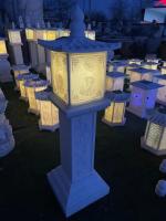China 3cm Marble Stone Tiles White Jade Stone Lamp Hand Carving For Garden for sale