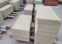 China Bull Nose Beige Natural Sandstone Step Stone Round Edge For Outdoor Stair Steps for sale