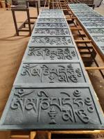 China Natural Blue Cnc Sandstone Carvings Hand Carved Sandstone Relief for sale
