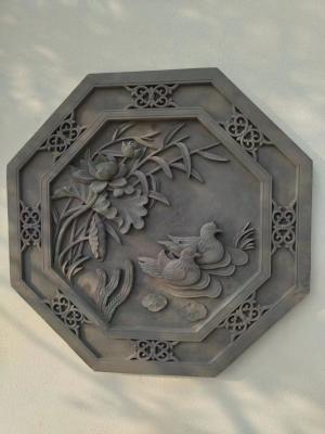 China Natural Blue Cnc Sandstone Carvings Hand Carved Sandstone Relief for sale