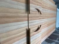 China Super Thin Outdoor Artificial Stone Panels Shop Decorations PU Travertine Stone Slabs for sale