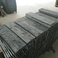 China 400x300mm Black Natural Sandstone Tiles For Outdooor Wall Claddidng for sale