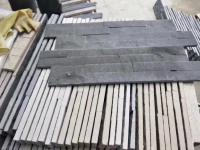 China 400x300mm Black Natural Sandstone Tiles For Outdooor Wall Claddidng for sale
