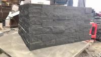 China 400x300mm Black Natural Sandstone Tiles For Outdooor Wall Claddidng for sale