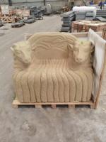 China European Design Irregular Shape Beige Sand Stone Sculpture For Villa for sale