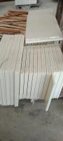 China Brushed Honed Straight Pure White Marble Floor Tiles for living room for sale