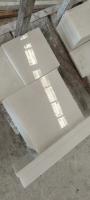 China Brushed Honed Straight Pure White Marble Floor Tiles for living room for sale