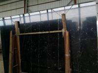 China 40mm Black Marquina Marble Stone Slabs Polished For Interior Flooring for sale