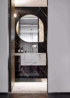 China Home Decor Black Marquina Marble Stone Tiles With White Veins for sale