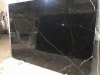 China Home Decor Black Marquina Marble Stone Tiles With White Veins for sale