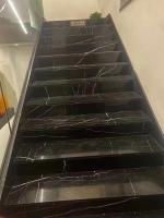 China Home Decor Black Marquina Marble Stone Tiles With White Veins for sale