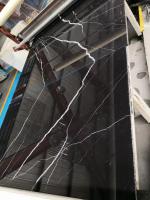 China 40mm Black Marquina Marble Stone Slabs Polished For Interior Flooring for sale
