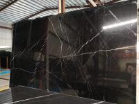 China White Veins Bblack Marquina Marble Stone Slabs 30mm For Wall Cladding for sale