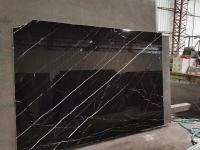 China White Veins Bblack Marquina Marble Stone Slabs 30mm For Wall Cladding for sale