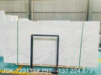 China Luxurious Carrara White Floor And Decor Marble Slab 2x4ft Customizable for sale