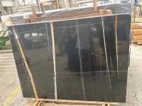 China Marquina Saint Laurent Sahara Noir Marble Slab For Wall Decoration for sale