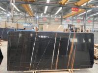 China Black Marquina Sahara Saint Laurent Noir Marble Stone Slabs For Flooring 18-100mm for sale