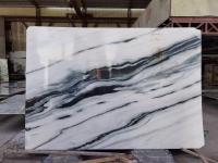 China Decorative Panda White Marble Slab Marble Wall Cladding Smooth Surface for sale