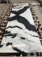China Luxury Panda White Marble Tile With Black Veins For Coffee Table for sale