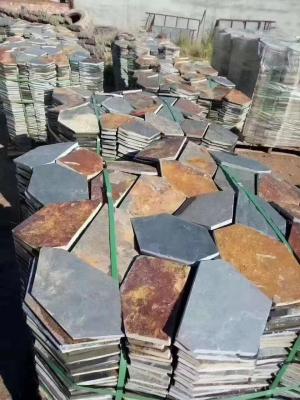 China Rusty Color Slate Stone Tiles Easy Maintenance For Gadern Step for sale