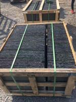 China Natural Split Finish 600*300mm Slate Stone Tiles Black Color Waterproof for sale