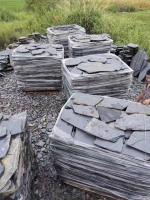 China Weather Proof Black Slate Step Tiles Slate Garden Tiles Heat Resistance for sale