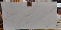 China 12mm 15mm Polished White Quartz Stone Slab Kitchen Quartz Countertop Slabs for sale