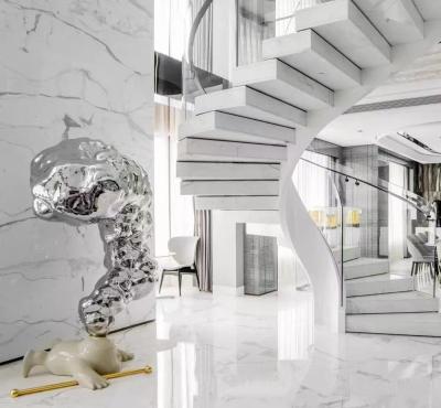 China Bianco Covelano Lucidato Artificial Quartz Stone Slab Scratch Resistant for sale