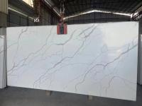 China 12mm 15mm Polished White Quartz Stone Slab Kitchen Quartz Countertop Slabs for sale