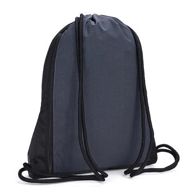 China Custom Logo Polyester Drawstring Bag With Zipper Closure for sale