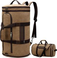 China 58L Brown Convenient Carry On Expandable Mens Weekender Travel Bag with Shoes Compartment for sale