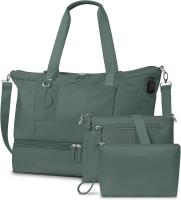 China Expandable Carry On Tote Weekender Gym Duffle Custom With Shoe Compartment And Wet Pocket for sale