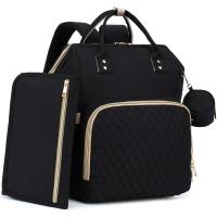 China Large Stylish Waterproof Mommy Dad Custom Travel Bag with Changing Pad Pacifier Case for sale