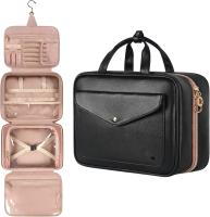 China Large Hanging Waterproof Bathroom Cosmetic Toiletries Full Sized Container Custom Travel Bag with Elastic Band Holders for sale