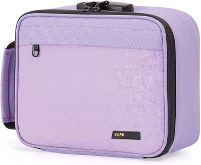 China Portable Carbon Lined Custom Travel Bag With Activated Charcoal Lock Removable Dividers Waterproof Zipper for sale