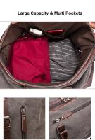 China Leather Tote Travel Duffel Bag Expandable Weekender Overnight Bag Canvas Large for sale