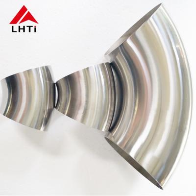 China Titanium Alloy 90 Degree Elbow Pipe Fittings ASTM B363 WPT2 LR / SR 2inch Sch10s for sale