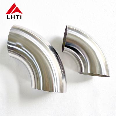 China 45 90 Degree Alloy Titanium Elbow Pipe Fittings ASTM B363 WPT2 ASME B36.19 for sale