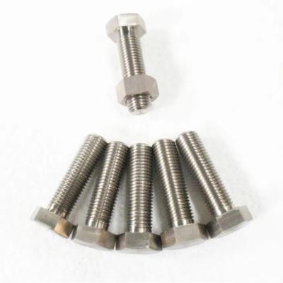 China Gr2 Titanium Hexagon Bolts And Nuts DIN933 DIN934 for sale