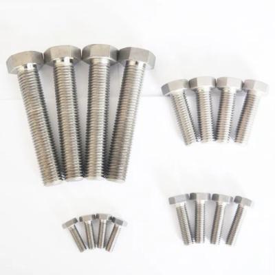 China ASME ANSI B18.2.1 Gr2 Gr5 Titanium Bolts And Nuts Hex Head 1/4''-20 TPI 1'' for sale