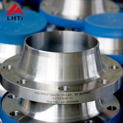 China Gr2 Gr7 Gr12 Titanium Pipe Flange Long Nozzle Weld Neck Flange for sale