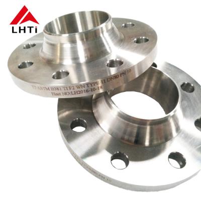 China ANSI B16.5 Ti-Pd Alloy WN Pipe Connector DN50 Titanium Welding Neck Flange for sale