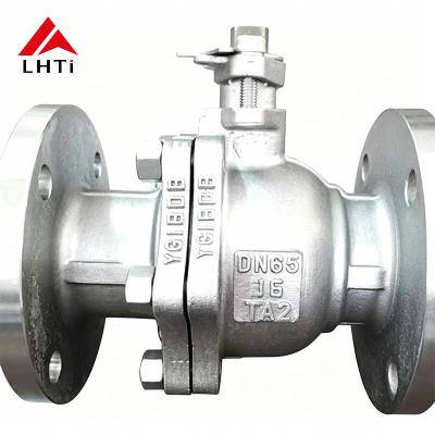 China TA2 Titanium Alloy Ball Valve with Anti Corrosion Ultra-low Flow Resistance and Fire-proof Safety Design for Industrial Pipelines for sale